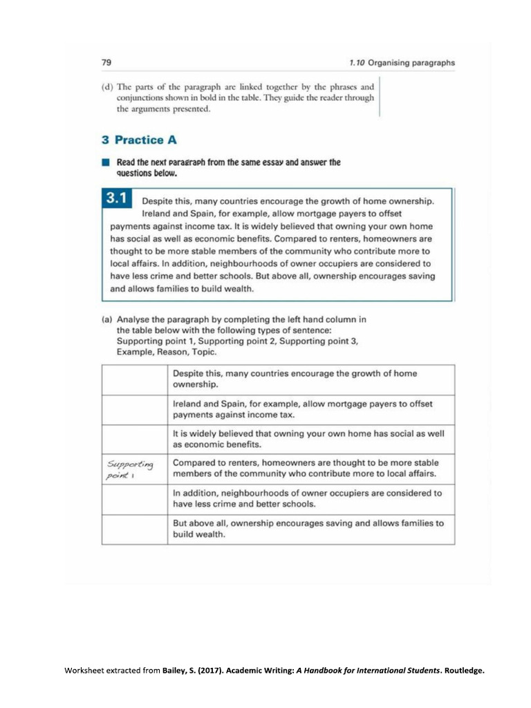 Paragraph Structure Exercises | PDF