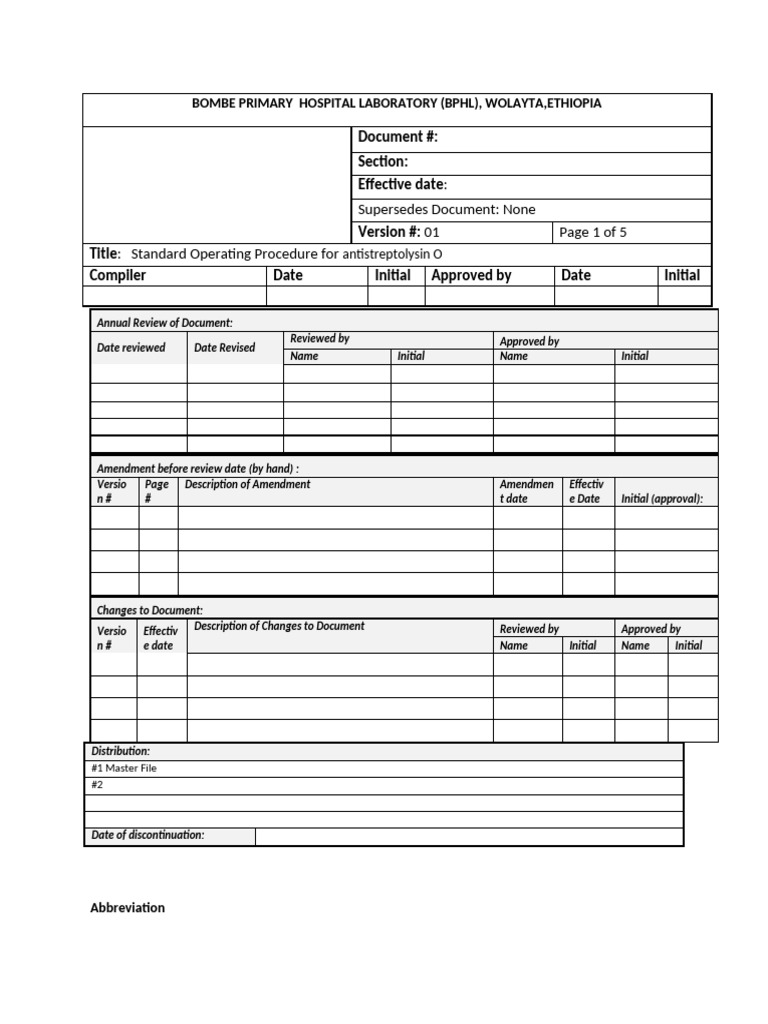 007 Sop For Aso | PDF | Medical Specialties