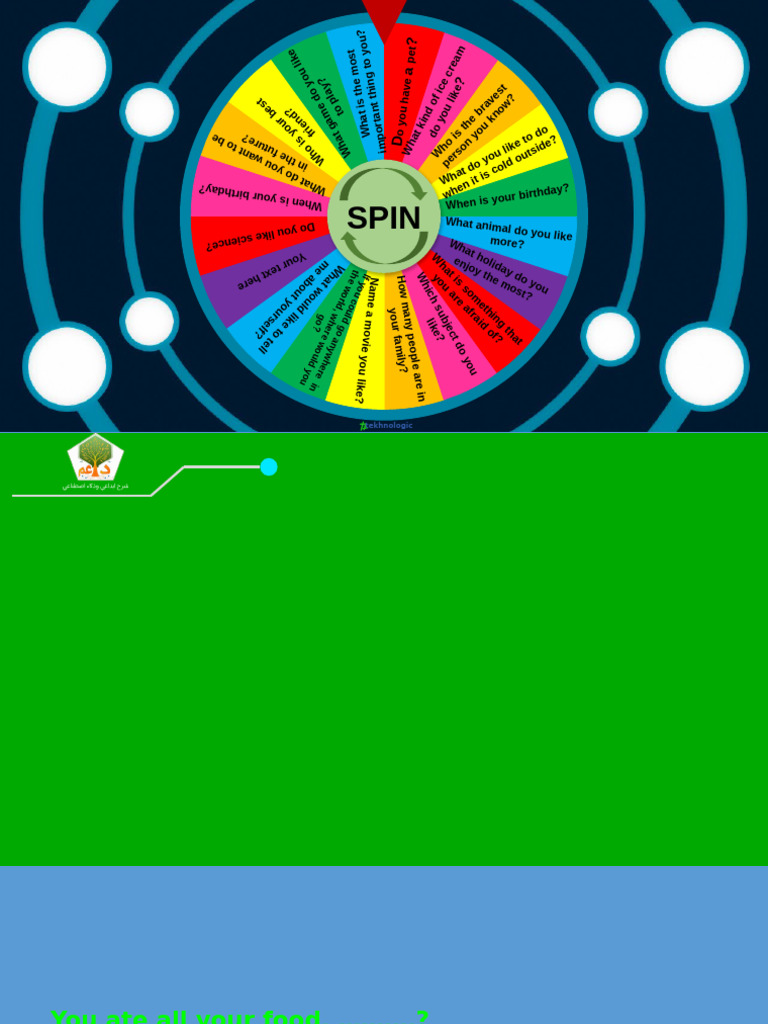 Wheel of Questions, Names Warmup | PDF
