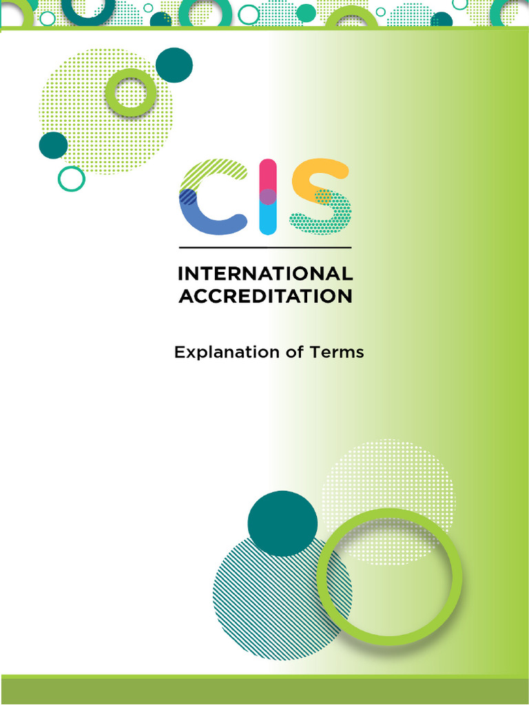CIS Accreditation Terms Explained | PDF | Educational Assessment | Risk