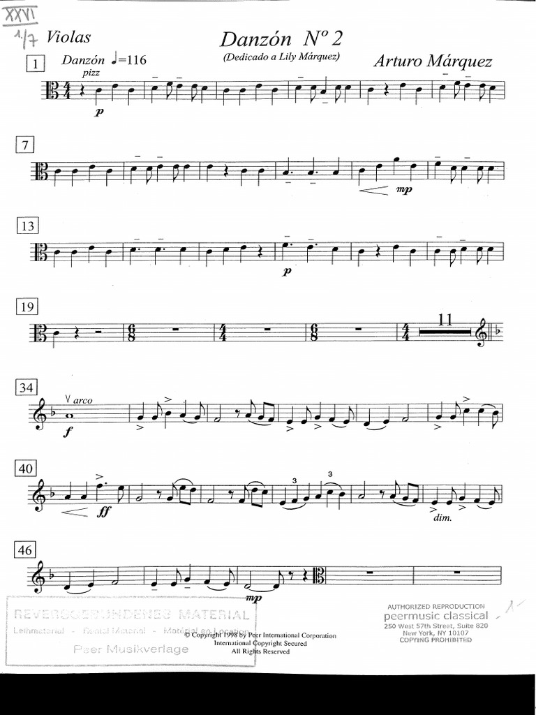 Marquez - Danzon - No - 2 - Viola | PDF