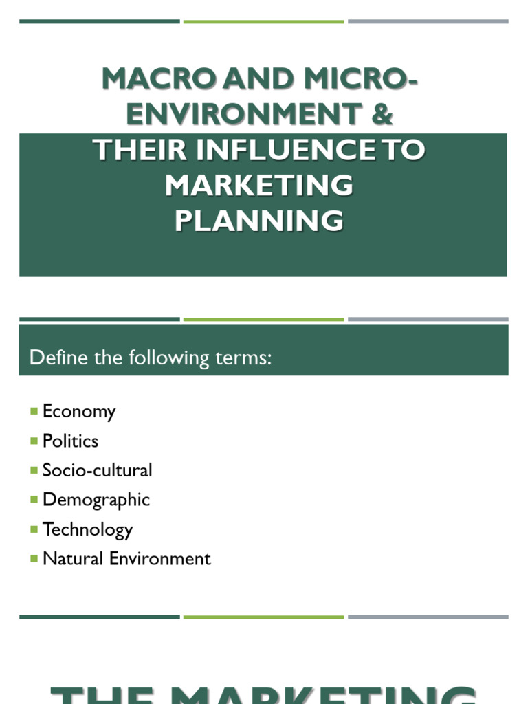 Marketing Environment: Macro & Micro Factors | PDF | Marketing | Business