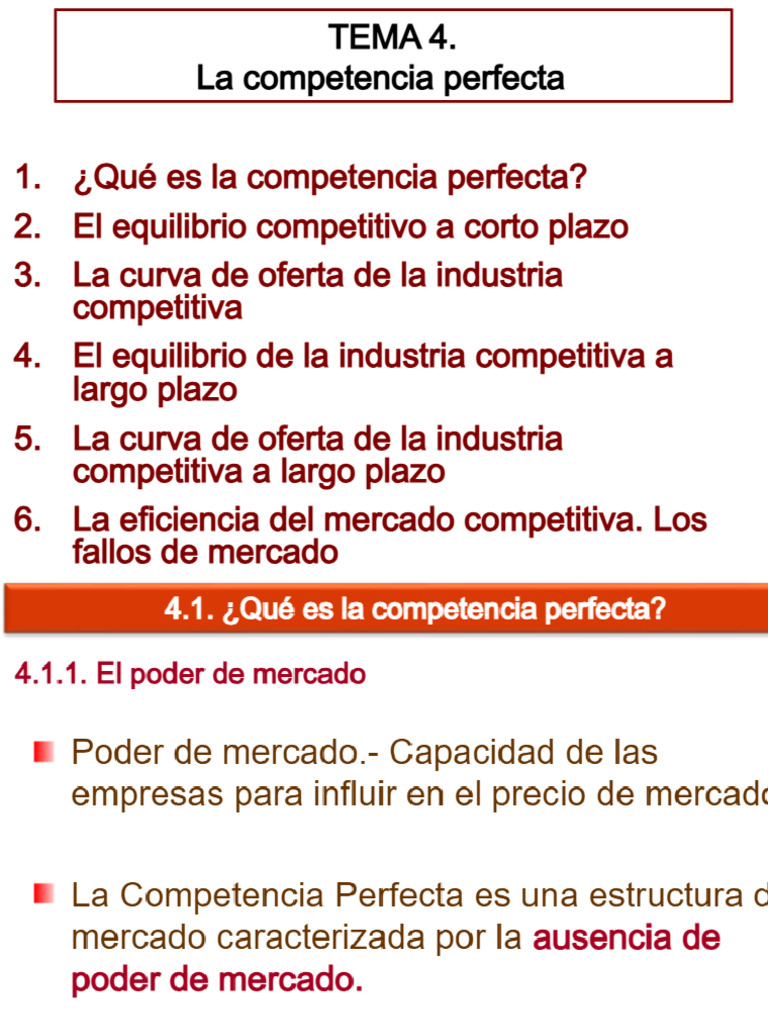 Competencia Perfecta | PDF