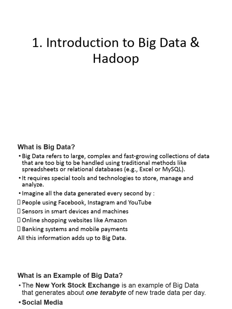 Module 1 Intro To Big Data - Hadoop | PDF | Apache Hadoop | Map Reduce