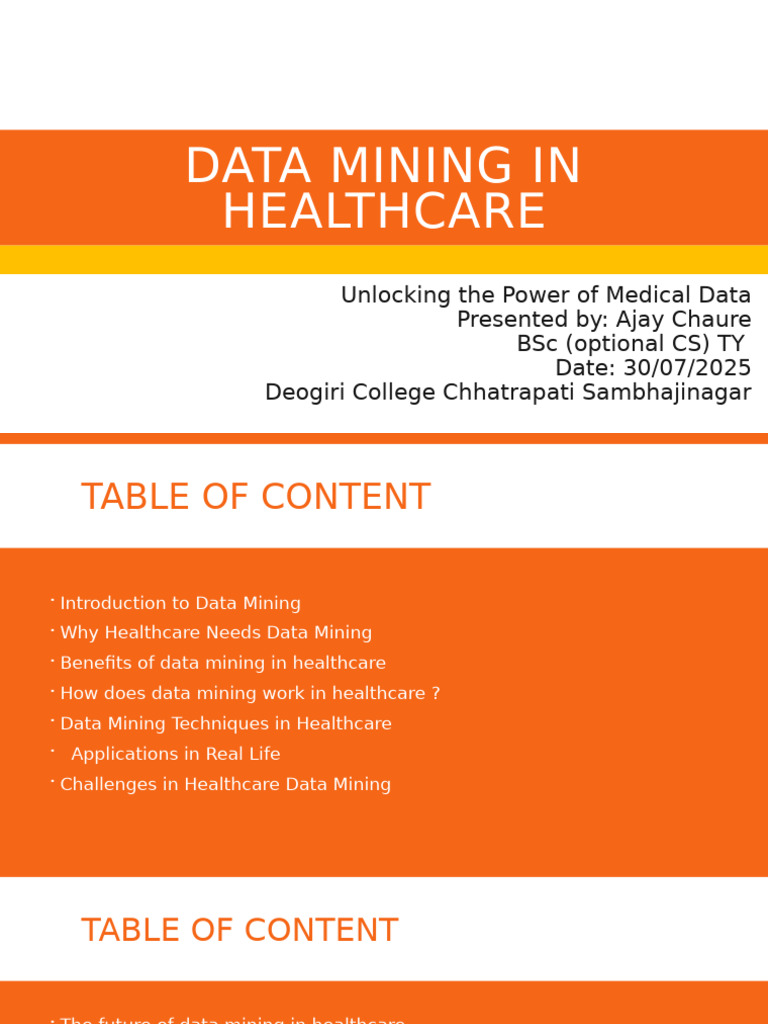 Data Mining in Healthcare | PDF | Data Mining | Data