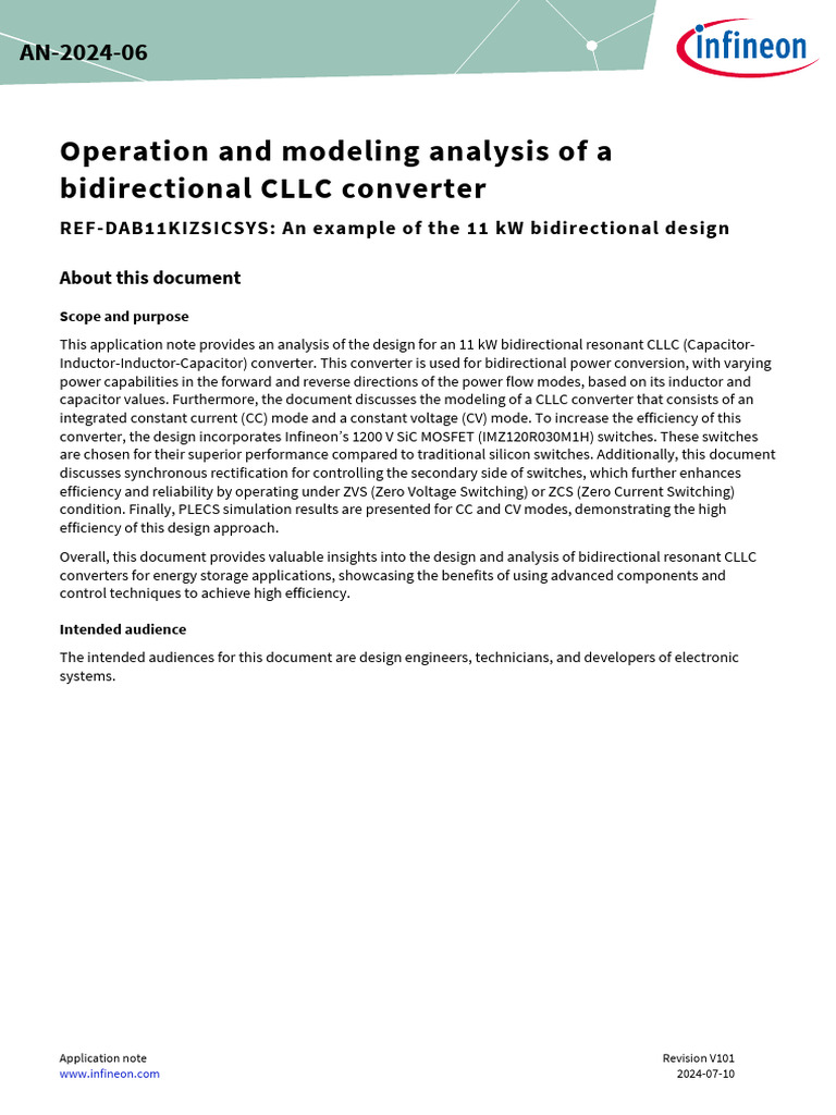 Bidirectional CLLC Converter Analysis | PDF | Rectifier | Control Theory