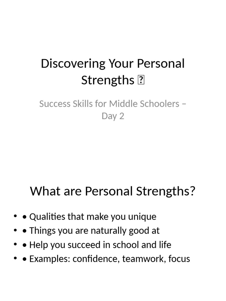 Day2 Personal Strengths | PDF