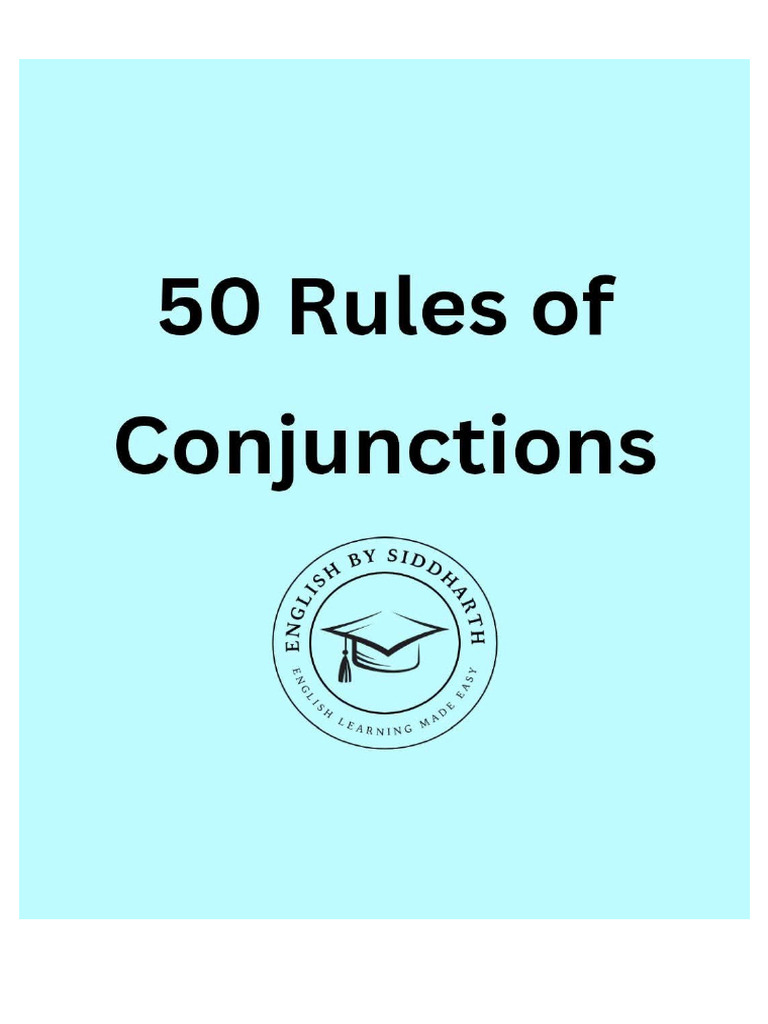 50 Rules of Conjunctions | PDF