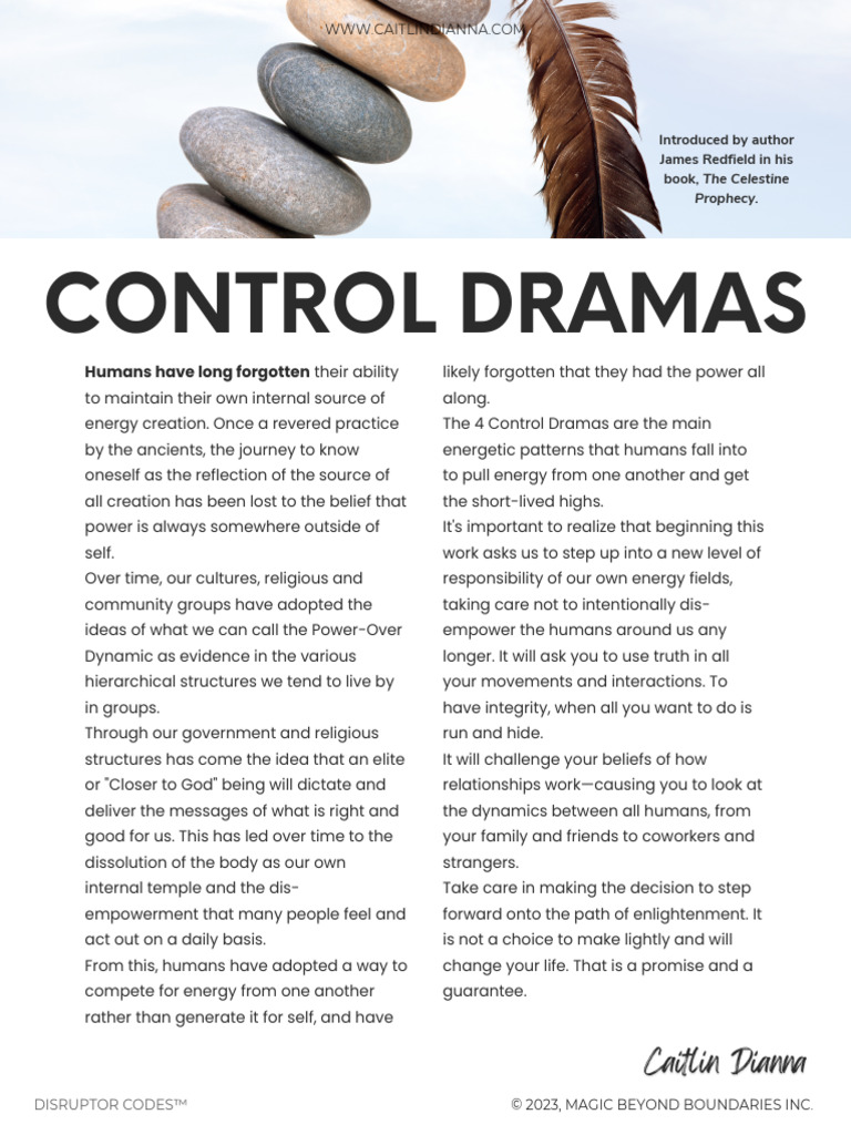 Control Dramas Workbook | PDF | Psychological Concepts | Psychology