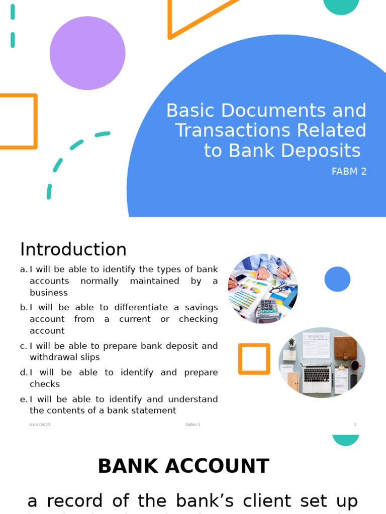 Basic Documents and Transactions Related To Bank Deposits | PDF ...