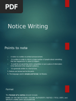 Notice Writing Class 12 | PDF