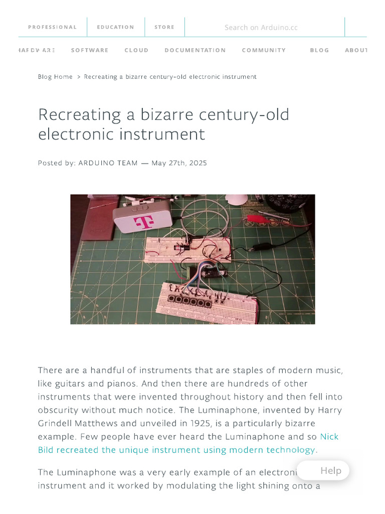 Articolo - Arduino - Recreating A Bizarre Century-Old Electronic ...