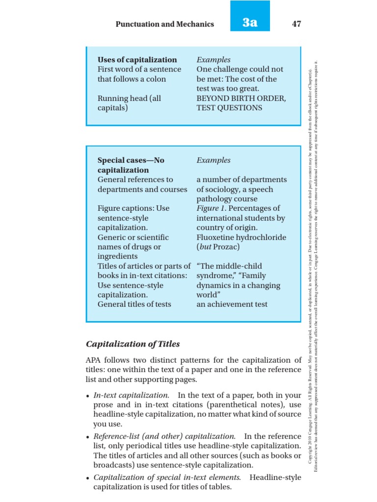 APA Capitalization & Italics Guide | PDF | Citation | Chimpanzee