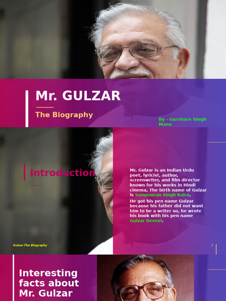 Gulzar: Life and Achievements | PDF