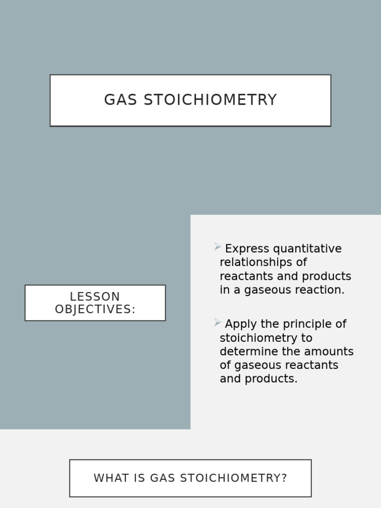 Chem1-12Gas-stoichiometry | PDF | Stoichiometry | Gases