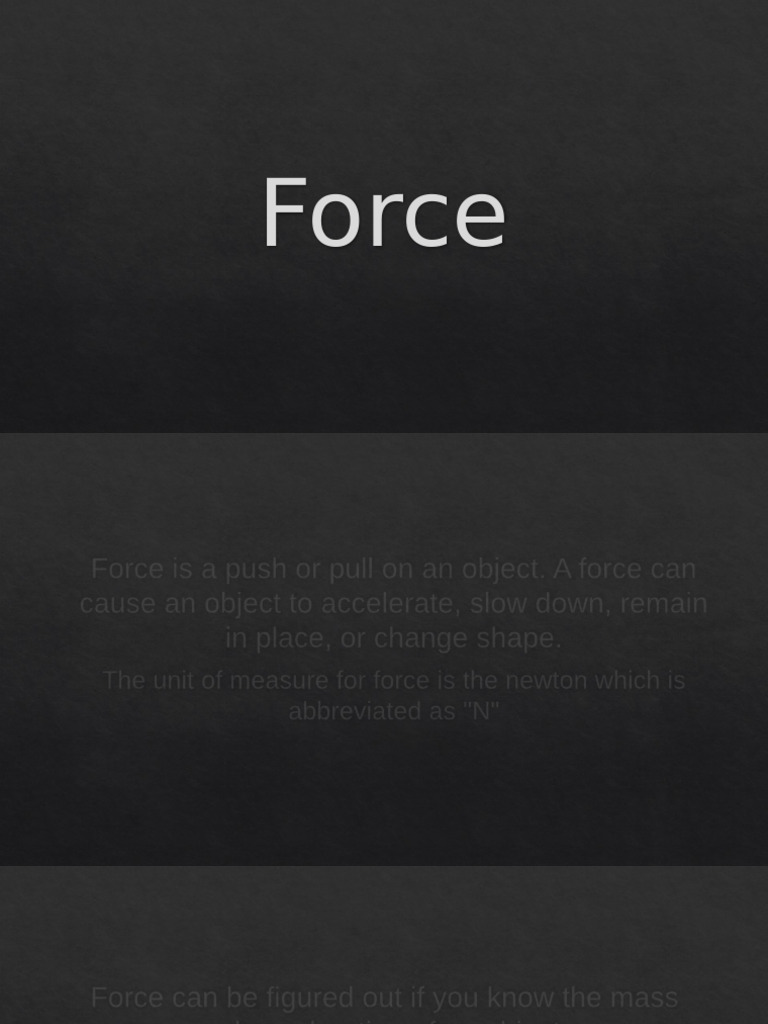 Understanding Force: Basics and Calculations | PDF