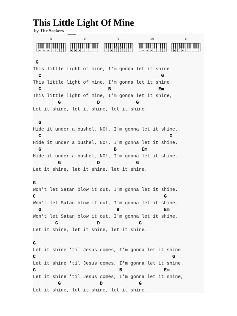 This Little Light of Mine - Tab | PDF