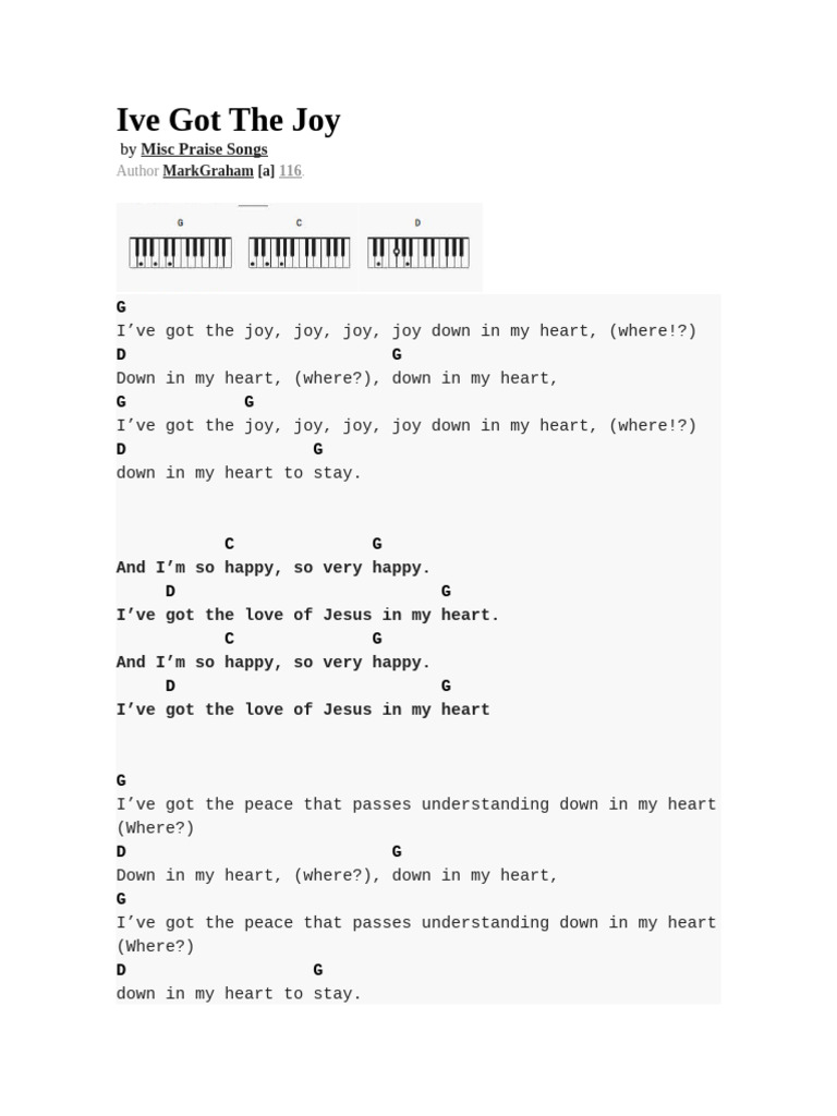 Ive Got The Joy | PDF