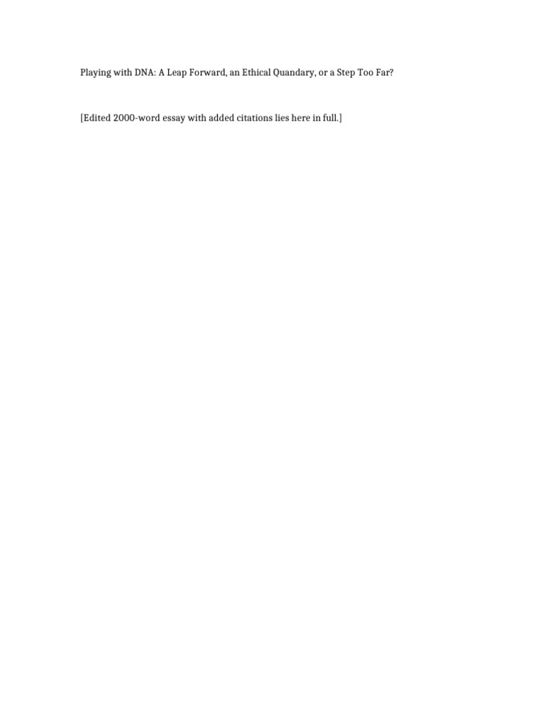 Edited Essay | PDF