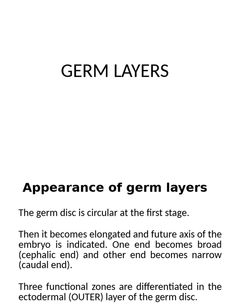 Germ Layers and Their Derivatives | PDF | Morphology (Biology ...