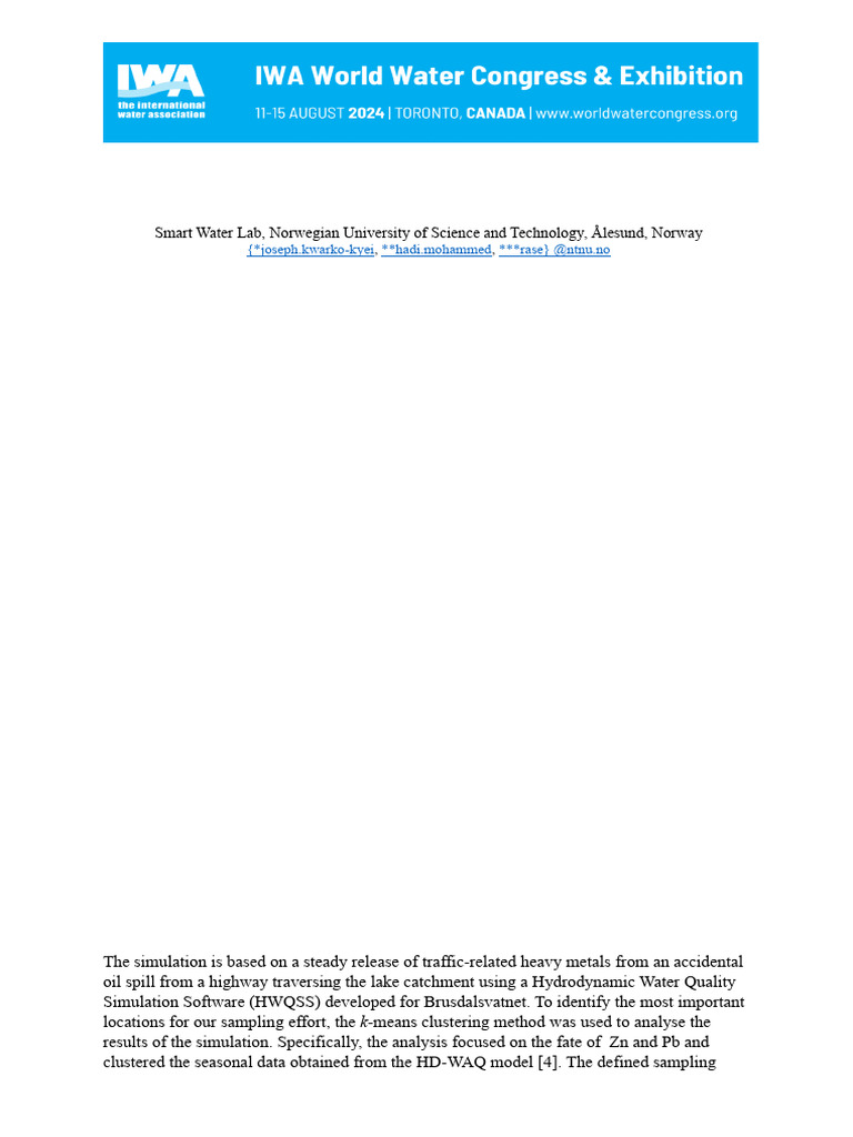 Autonomous Water Sampling Strategy | PDF | Water Quality | Water