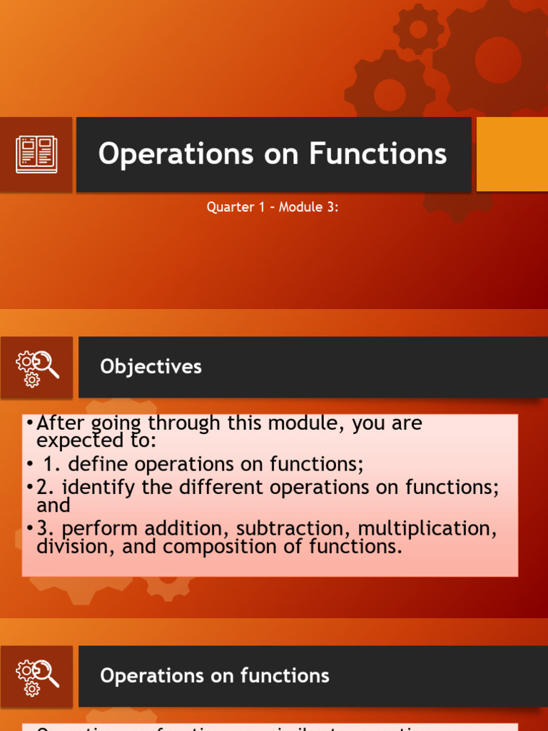 Operations on Functions Explained | PDF | Multiplication | Division ...