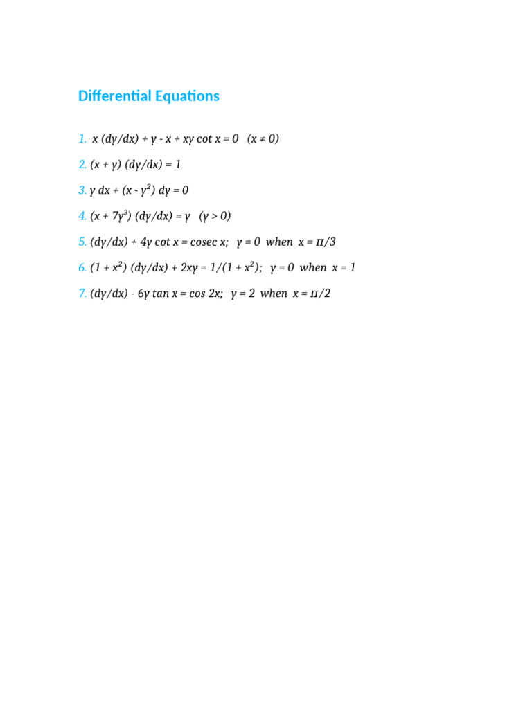 Differential Equations | PDF