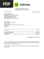 InDrive Ride Invoice Details | PDF