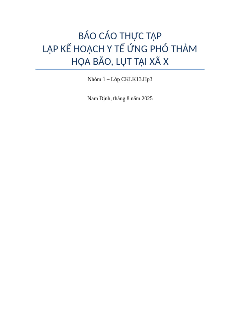 Bao Cao Thuc Tap Dieu Duong Tham Hoa Bao Lut | PDF