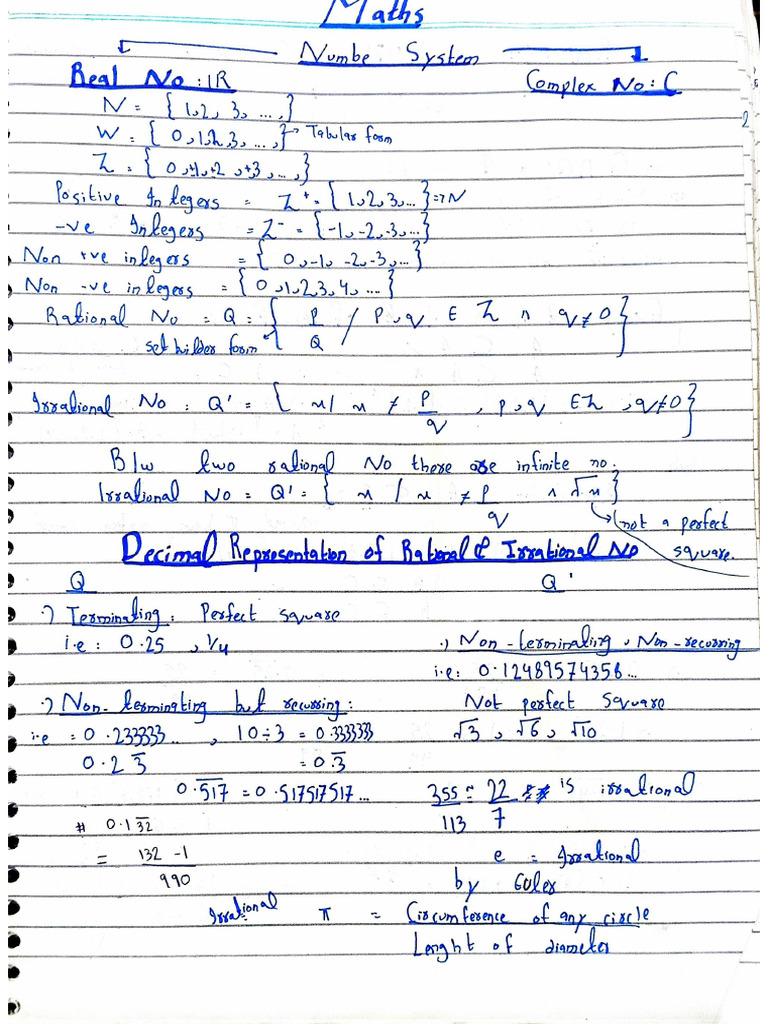 Hand Written Notes of Maths | PDF