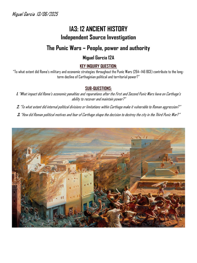 Garcia Miguel Ahs Ia3 2025 - Final | PDF | Ancient Carthage | Punic Wars