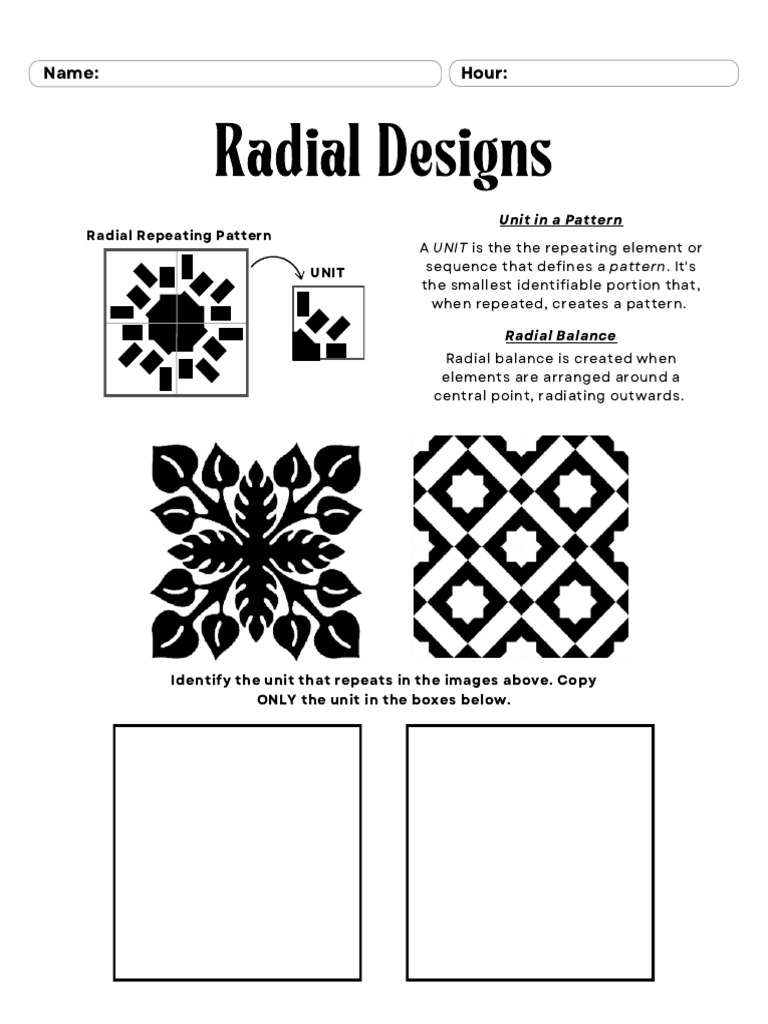 Radial Design Worksheet | PDF