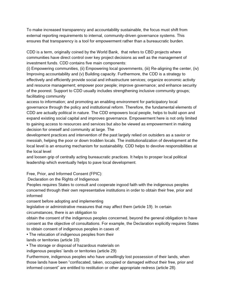 To Make Increased Transparency and Accountability Sustainable, The ...