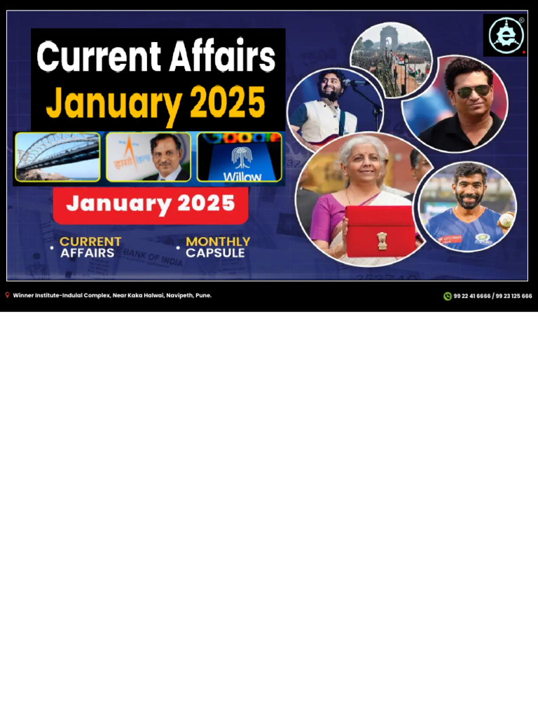 2025 Current Affairs Quiz Questions | PDF