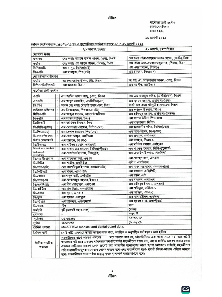 Daily Order 20 & 21 Aug 2025 | PDF
