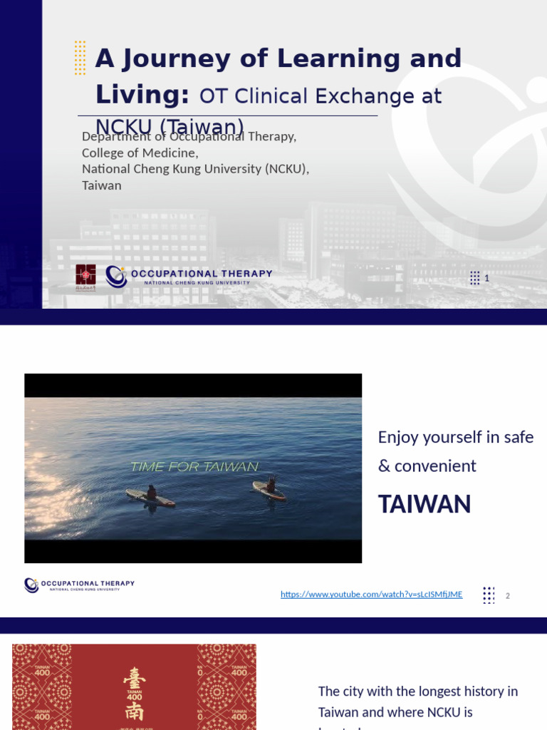 NCKU OT Clinical Exchange Overview | PDF | Public Services | Therapy