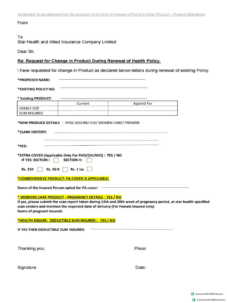Migration Form | PDF