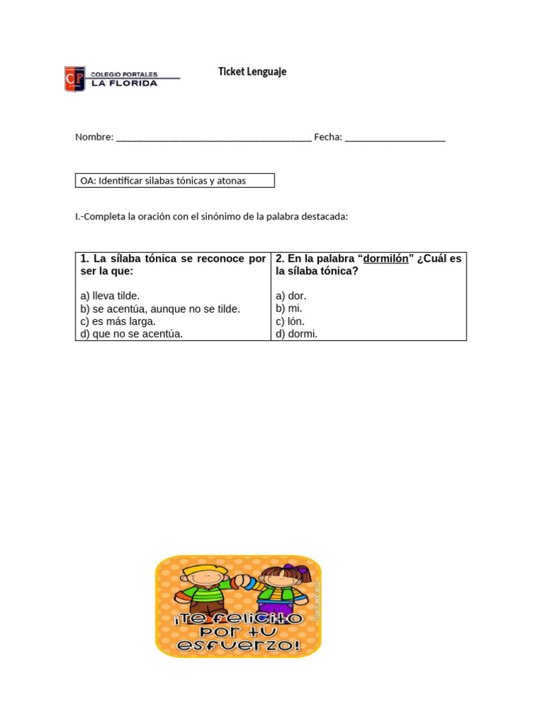 Acentuación y Tilde en Palabras | PDF