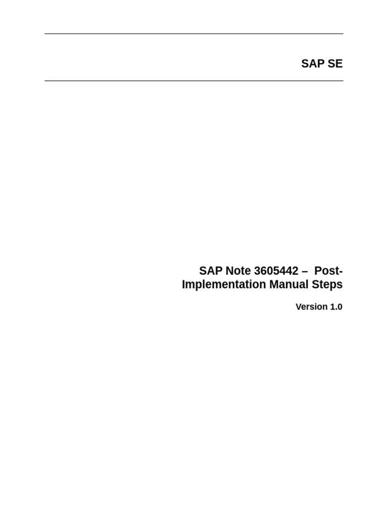 SAP Note 3605442: Tax Config Steps | PDF | Taxes