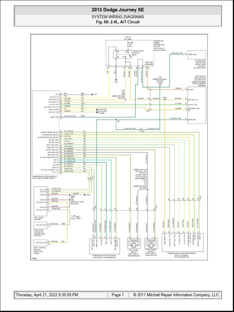 Dodge Journey Electrical Diagram