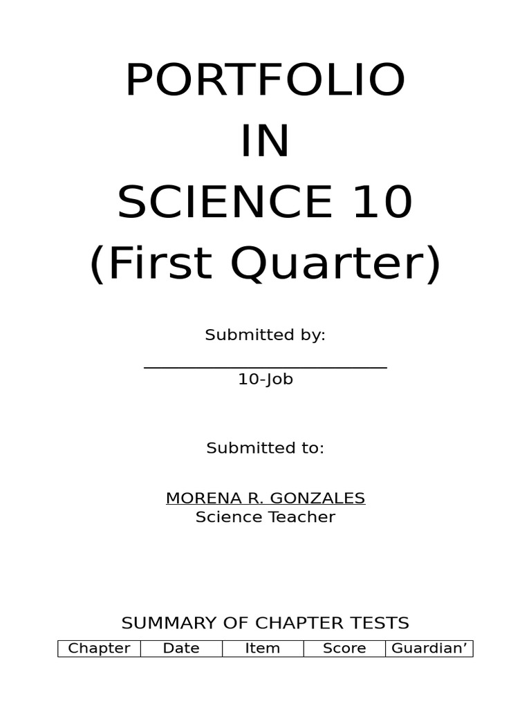 Portfolio Format | PDF