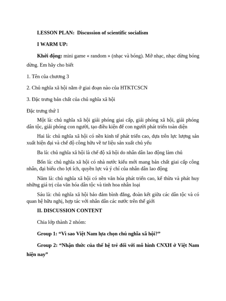 Discussion LESSON PLAN | PDF