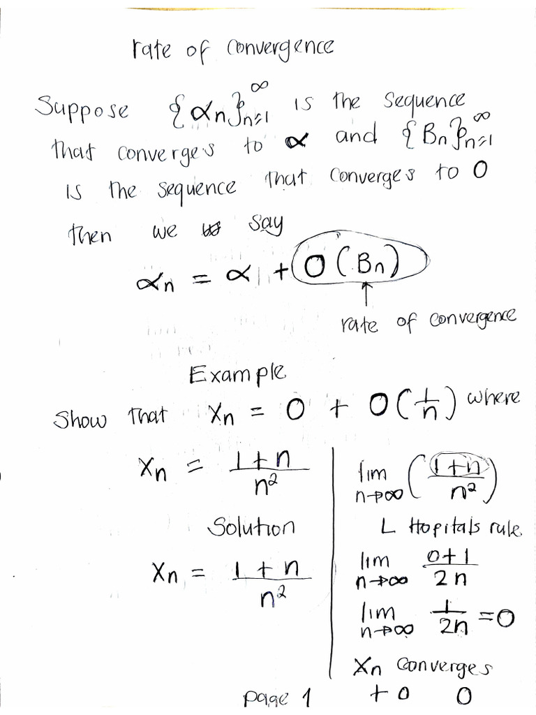 Rate of Convergence | PDF