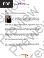 Analysis of Gillian Clarke's Lament | PDF | Poetry