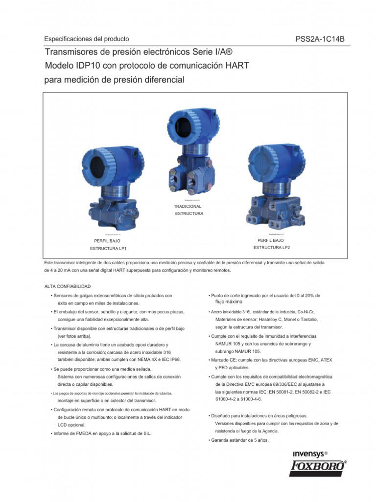 Foxboro IDP10 pss-1 | PDF | Electrónica | Tornillo