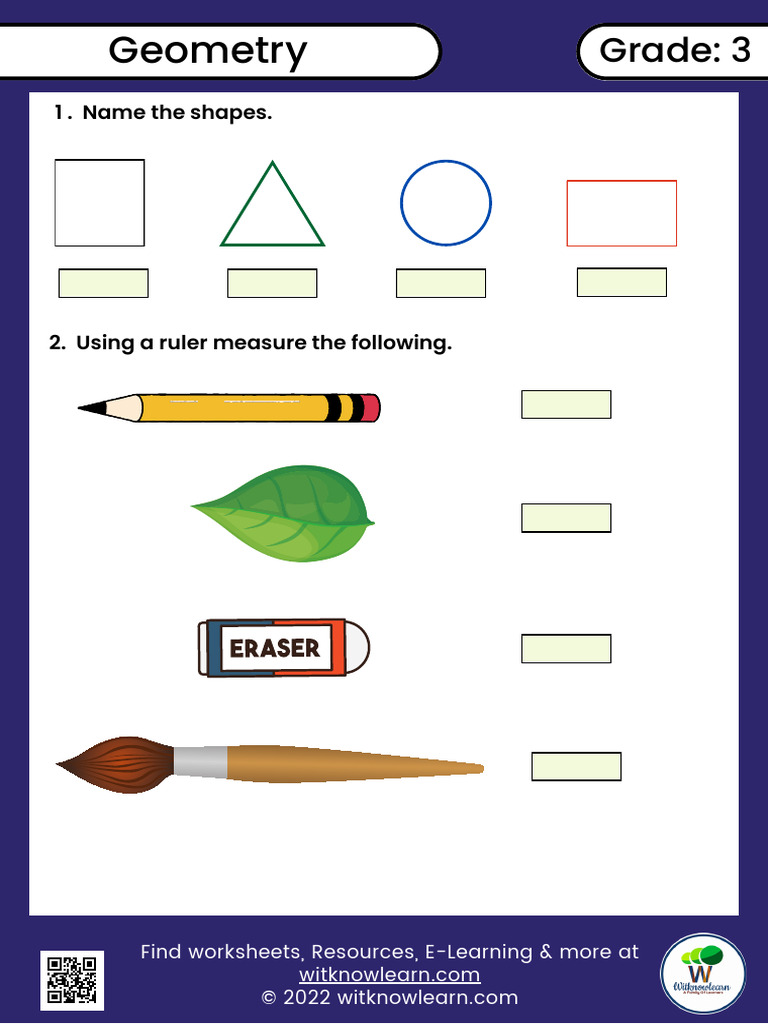 Grade 3 Geometry Worksheets | PDF | Rectangle | Shape