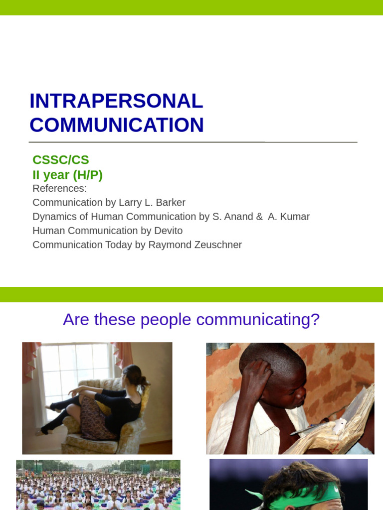 Topic 1 Intrapersonal Communication 2023 | PDF | Self Concept | Self Esteem