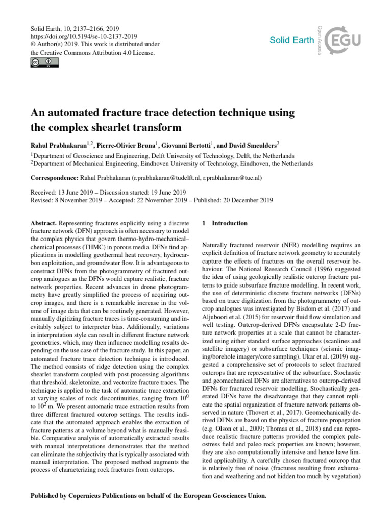 An Automated Fracture Trace Detection Technique Us | PDF | Wavelet ...