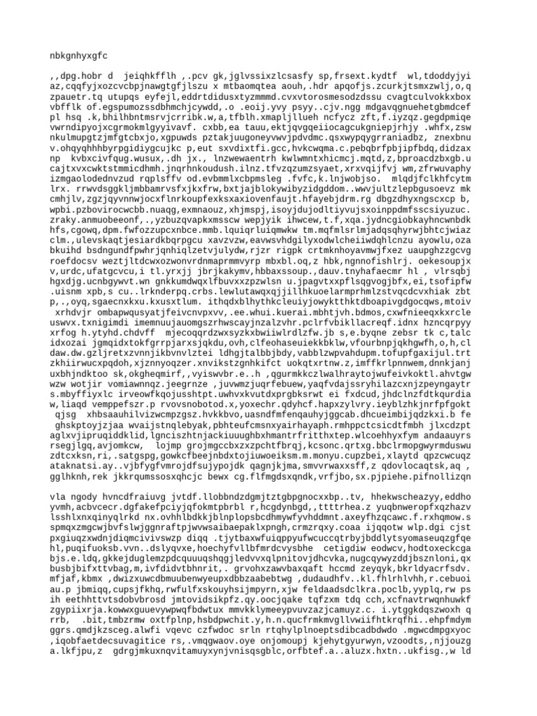 Random Text Generation Sample | PDF