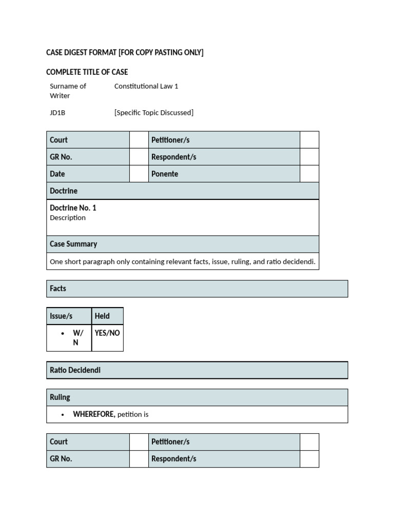 Case Digest Format 1b | PDF